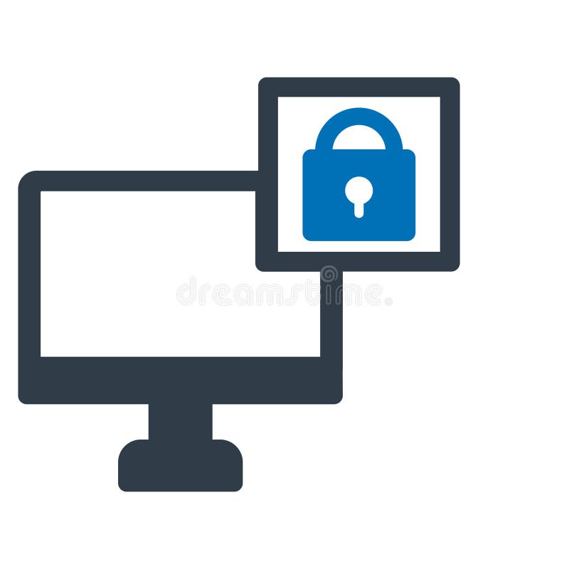 Computer Lock Isolated Vector Icon Which Can Easily Modify or Edit ...
