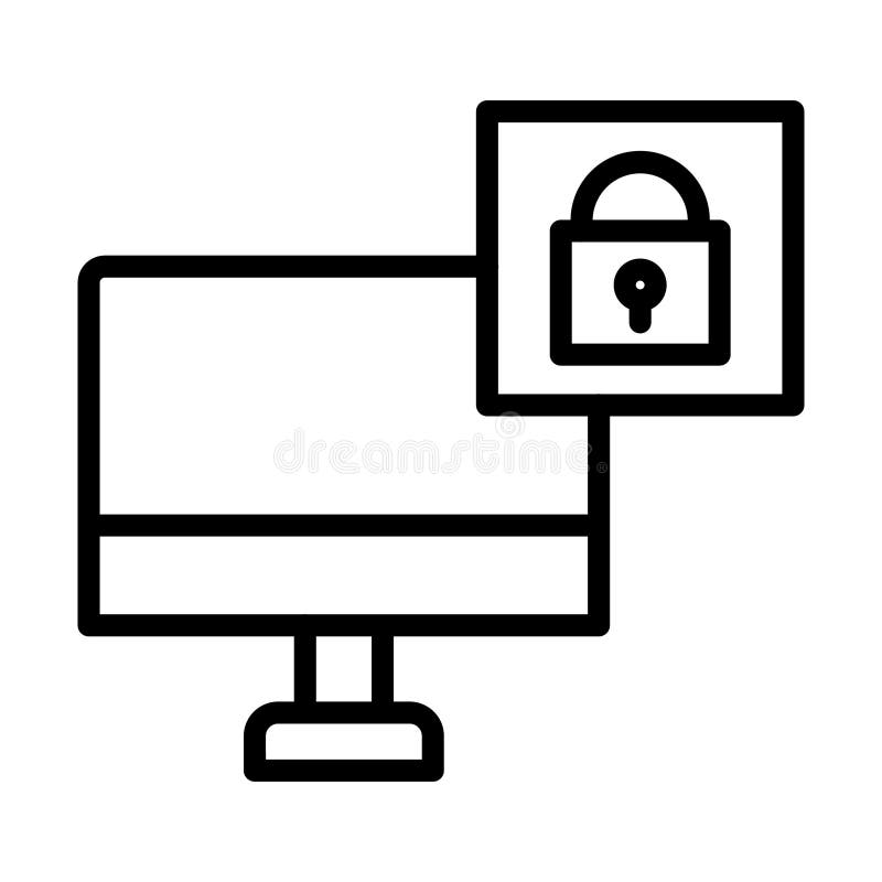 Computer Lock Isolated Vector Icon Which Can Easily Modify or Edit ...