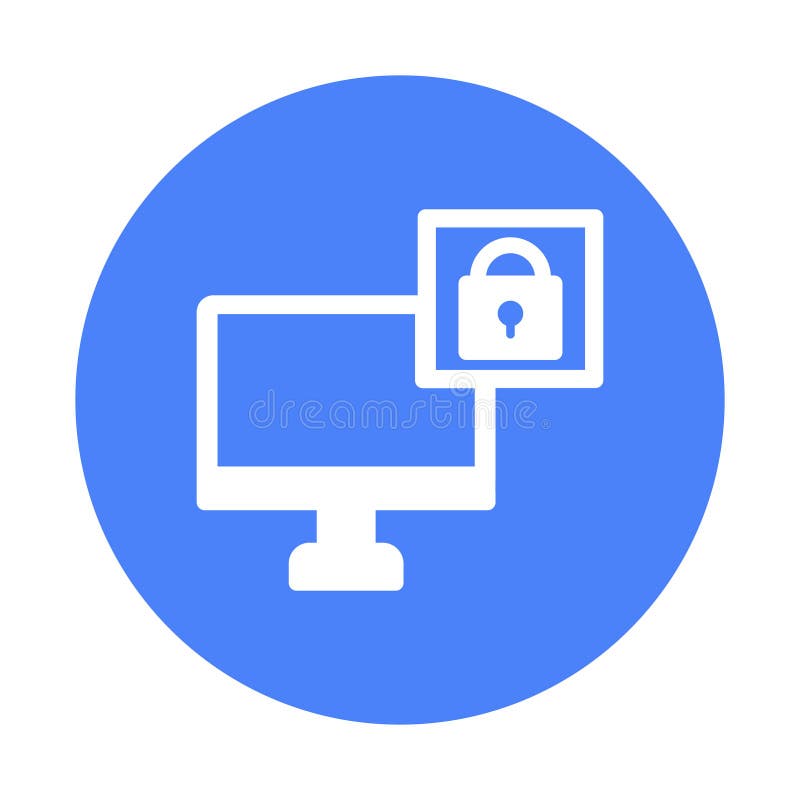 Computer Lock Isolated Vector Icon Which Can Easily Modify or Edit ...