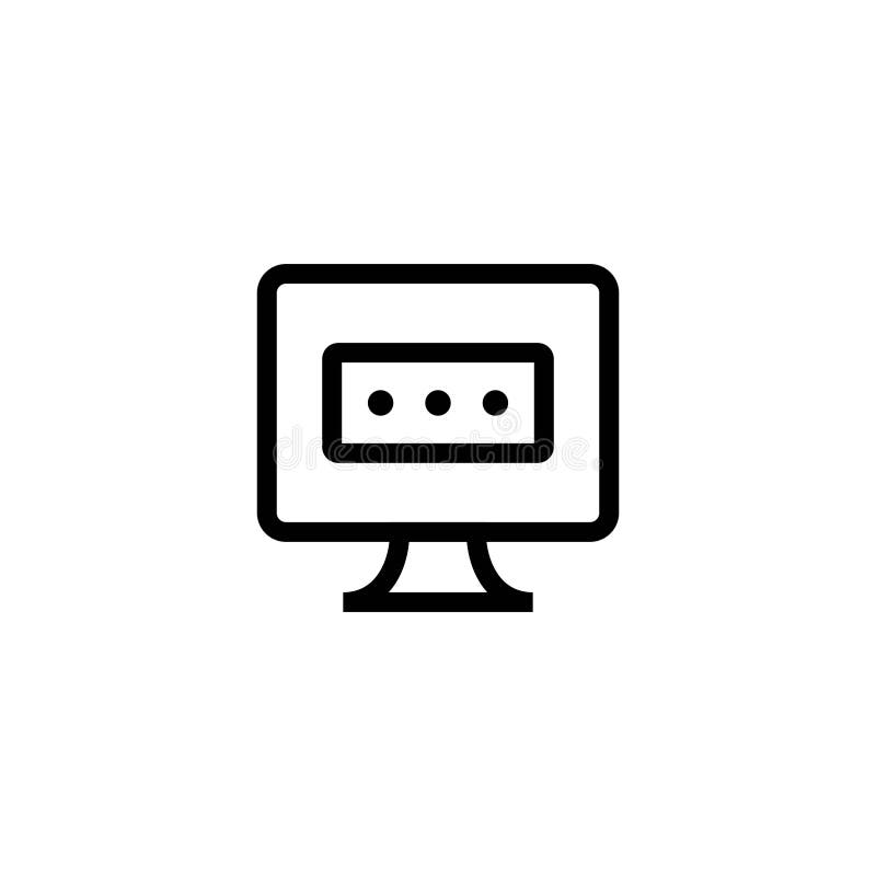 Computer Log in Icon Type Password Single Icon Graphic Design Vector ...