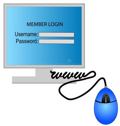 Computer login stock vector. Illustration of computer - 6025907