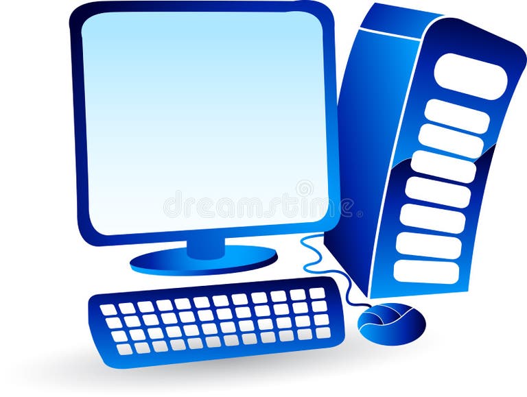 Computer logo stock vector. Illustration of emblem, decoration - 19206799