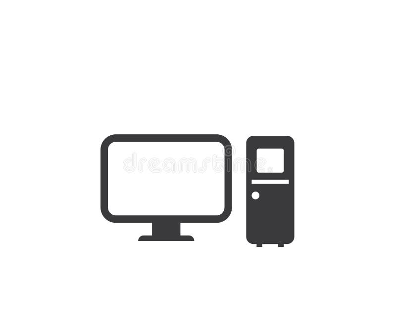 Computer Logo Icon Vector Illustration Stock Vector - Illustration of ...