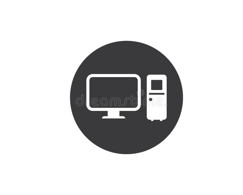 Computer Service and Repair Logo Icon Vector Illustration Stock Vector ...