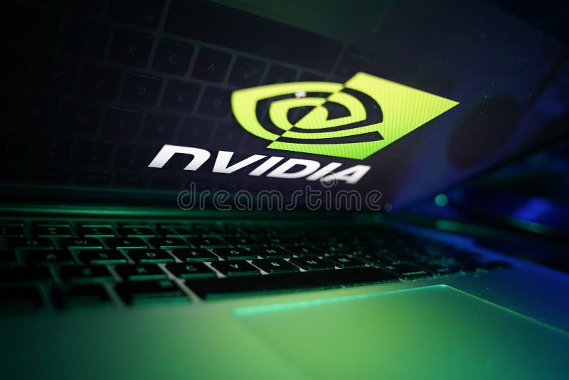 Computer with the Logo of Nvidia Corporation Which is a Company ...