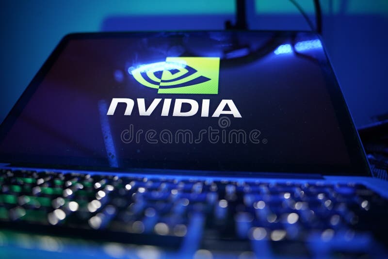 Computer with the Logo of Nvidia Corporation Which is a Company ...