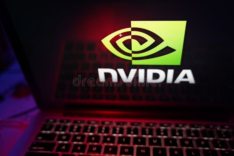 Computer with the Logo of Nvidia Corporation Which is a Company ...