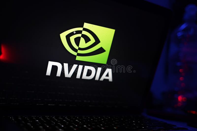 Computer with the Logo of Nvidia Corporation Which is a Company ...
