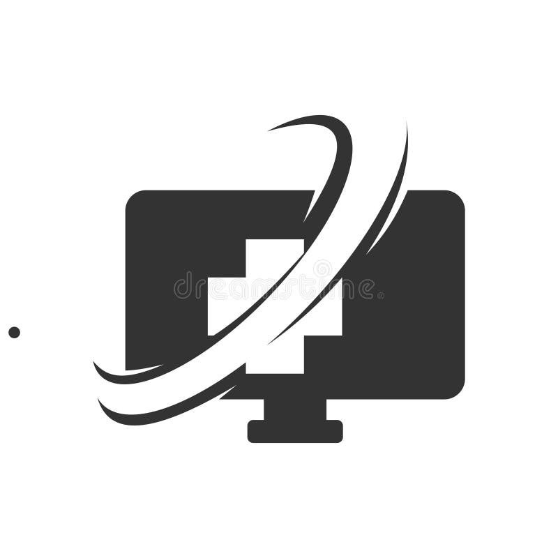 Computer Logo Template. Icon Illustration Brand Identity. Isolated and ...