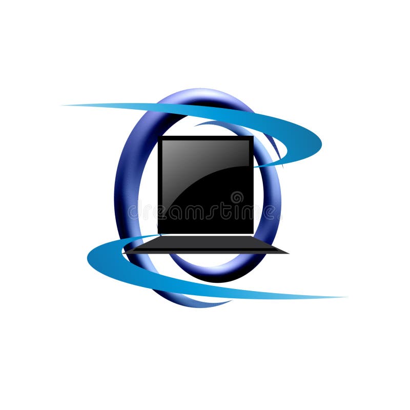 Computer LogoTipo stock illustration. Illustration of logotipo - 251244472