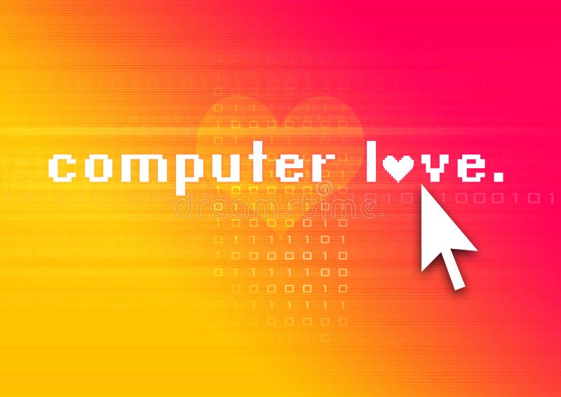 Computer Love stock illustration. Illustration of digital - 1937272