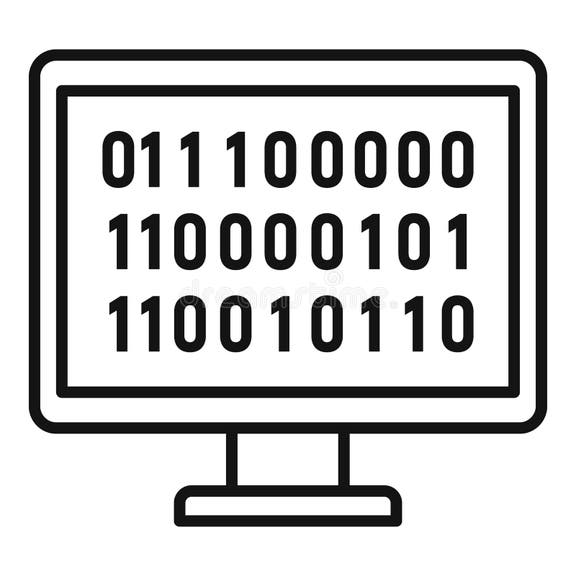 Computer Machine Learning Icon, Outline Style Stock Vector ...