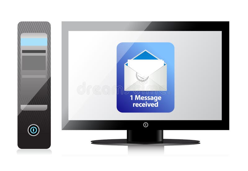 Computer and mail stock illustration. Illustration of background - 29384715