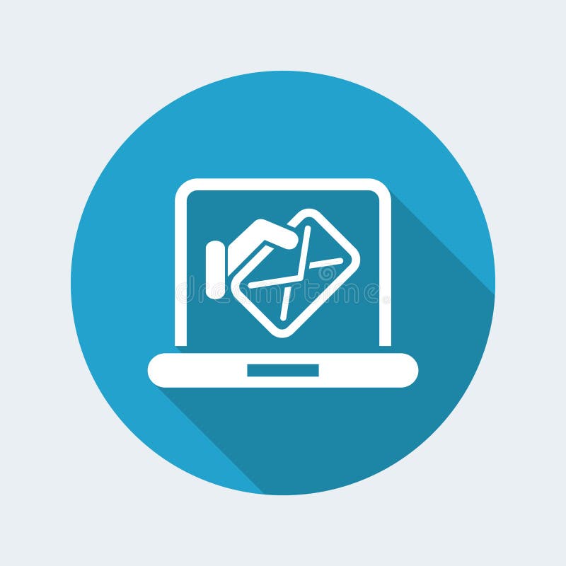 Computer mail icon stock vector. Illustration of communication - 96397471
