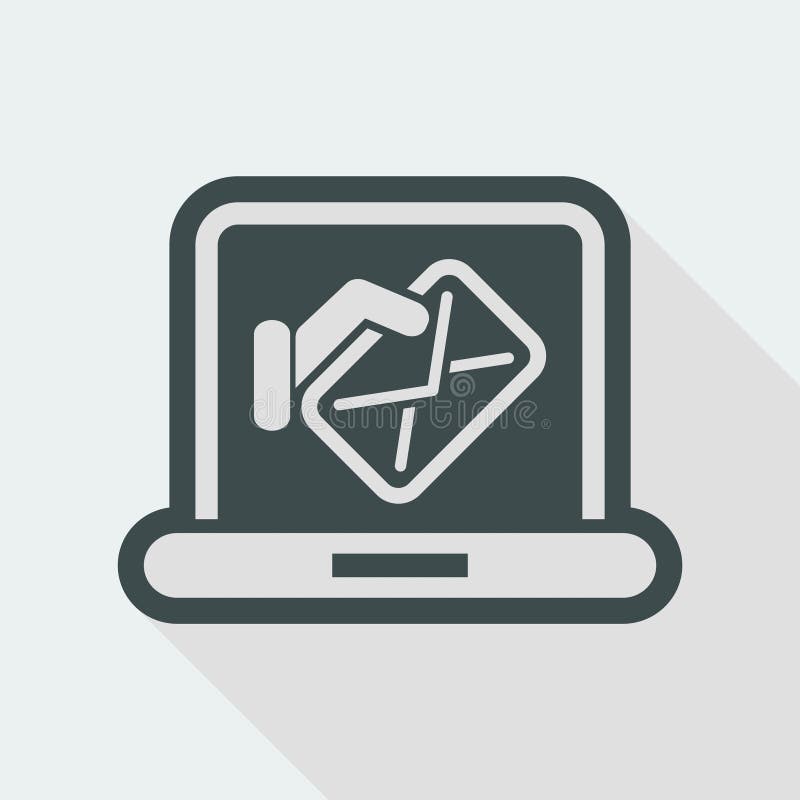 Computer mail icon stock vector. Illustration of message - 117821102