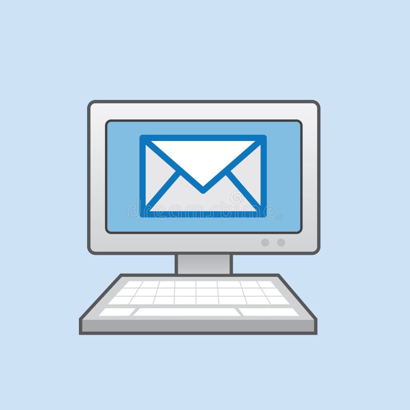 Email on laptop stock illustration. Illustration of screen - 9143060