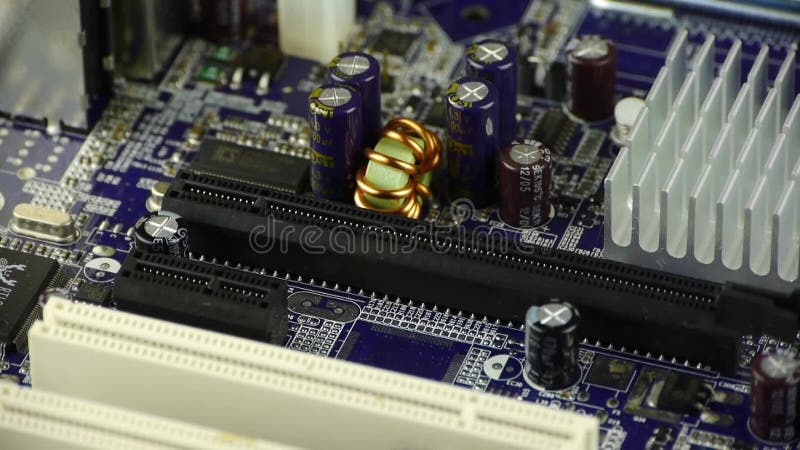 Computer Main Board,electronic Circuit Assembly Rotating. Stock Video ...