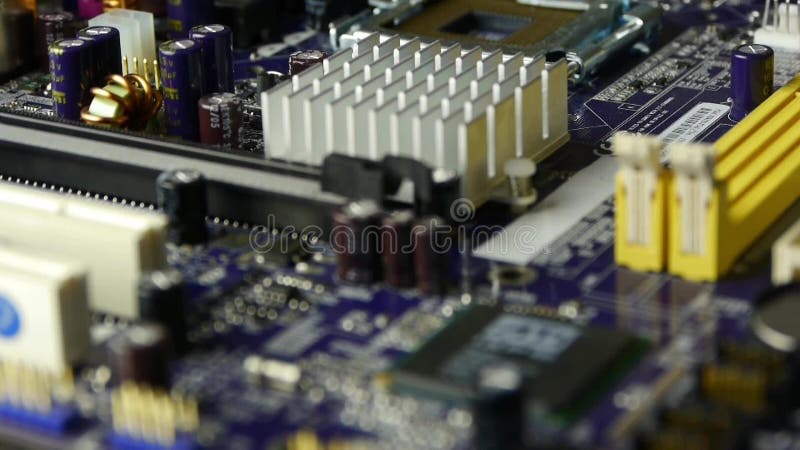 Computer Main Board,electronic Circuit Assembly & Rays Light Rotating ...