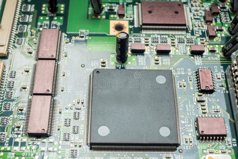Logic board stock image. Image of chip, hardware, capacitor - 114507497
