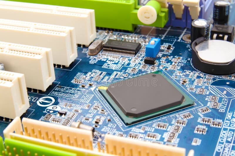 Computer main board stock photo. Image of connectivity - 32293332