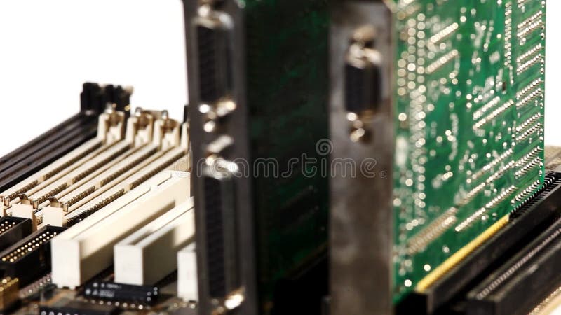 Computer Main Board with Slot and Expansion Card Stock Video - Video of ...