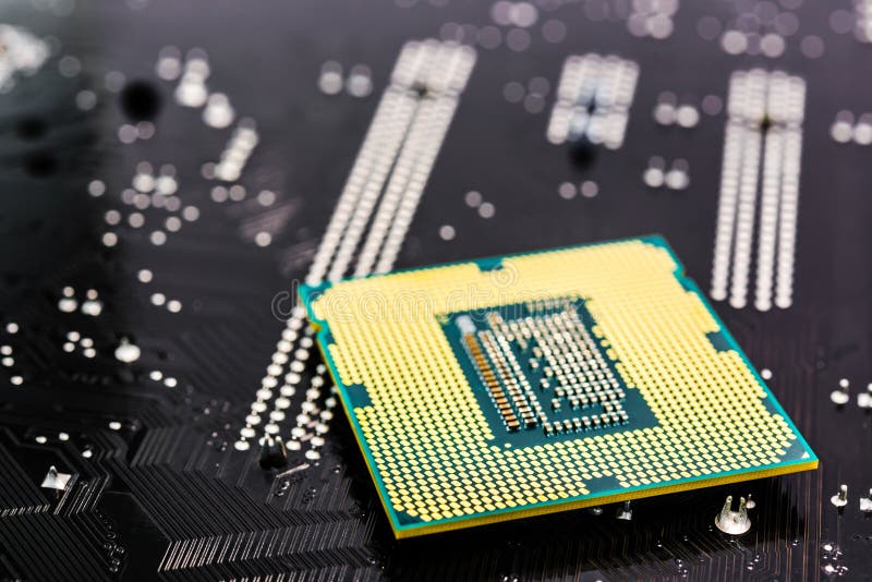 Computer Main Part Close-up Stock Image - Image of mainboard ...