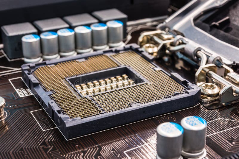Computer Main Processor Socket Stock Image - Image of circuit, concepts ...