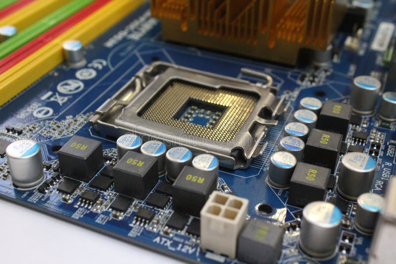 Computer Mainboard CPU-Sockel Stockfoto - Bild von regenerierung ...