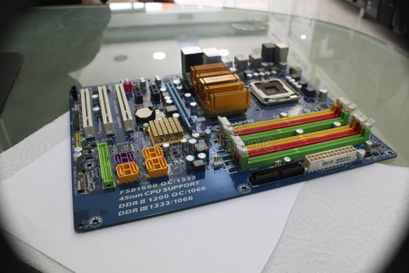 Computer Mainboard CPU-Sockel Stockbild - Bild von bildschirmanzeige ...