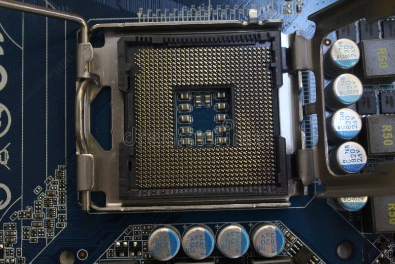 Computer Mainboard CPU-Sockel Und Stockfoto - Bild von bedienung, nord ...