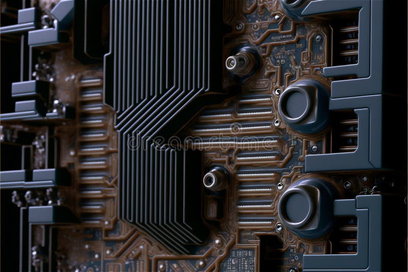 Computer Mainboard or Motherboard Electronic Circuit Board. Technology ...