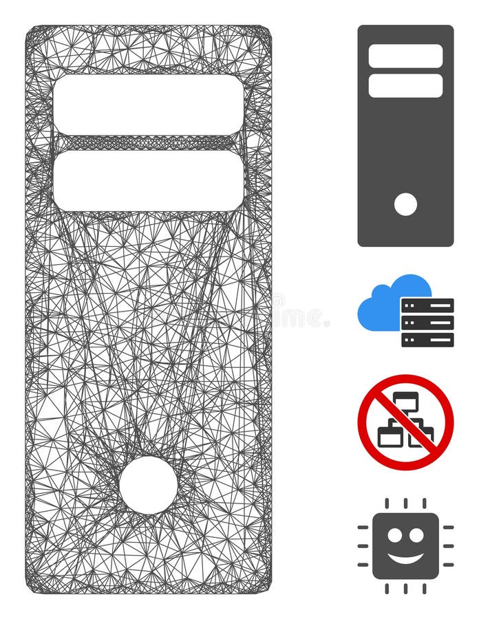 Computer Mainframe Web Vector Mesh Illustration Stock Illustration ...