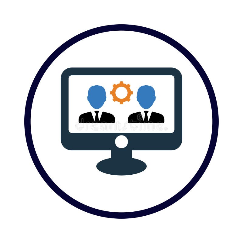 Computer, Man, Monitor, Management, Gear, Administration Icon Stock ...