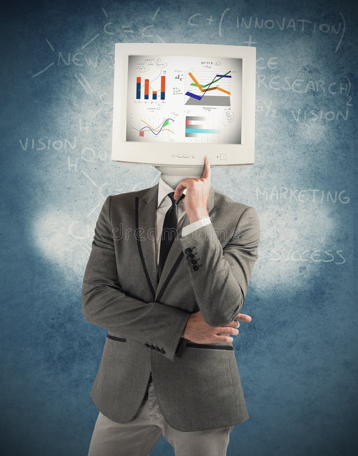 Computer man stock photo. Image of businessman, internet - 49769836