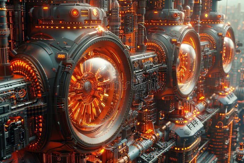 A Computer with Many Computer Chips and the Fans on the Tower, Photo ...