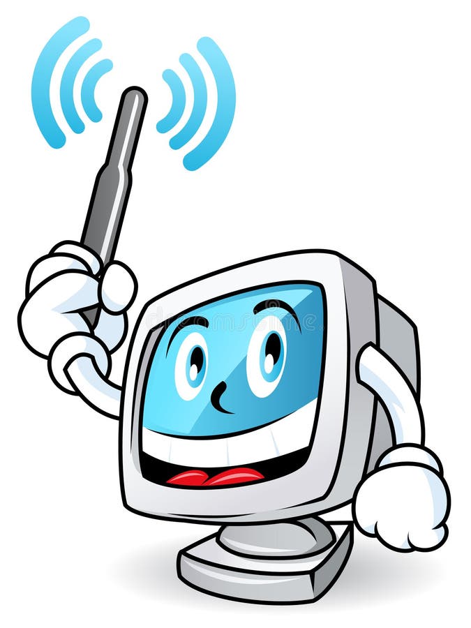 Computer Mascot #2 stock vector. Illustration of clipart - 656033