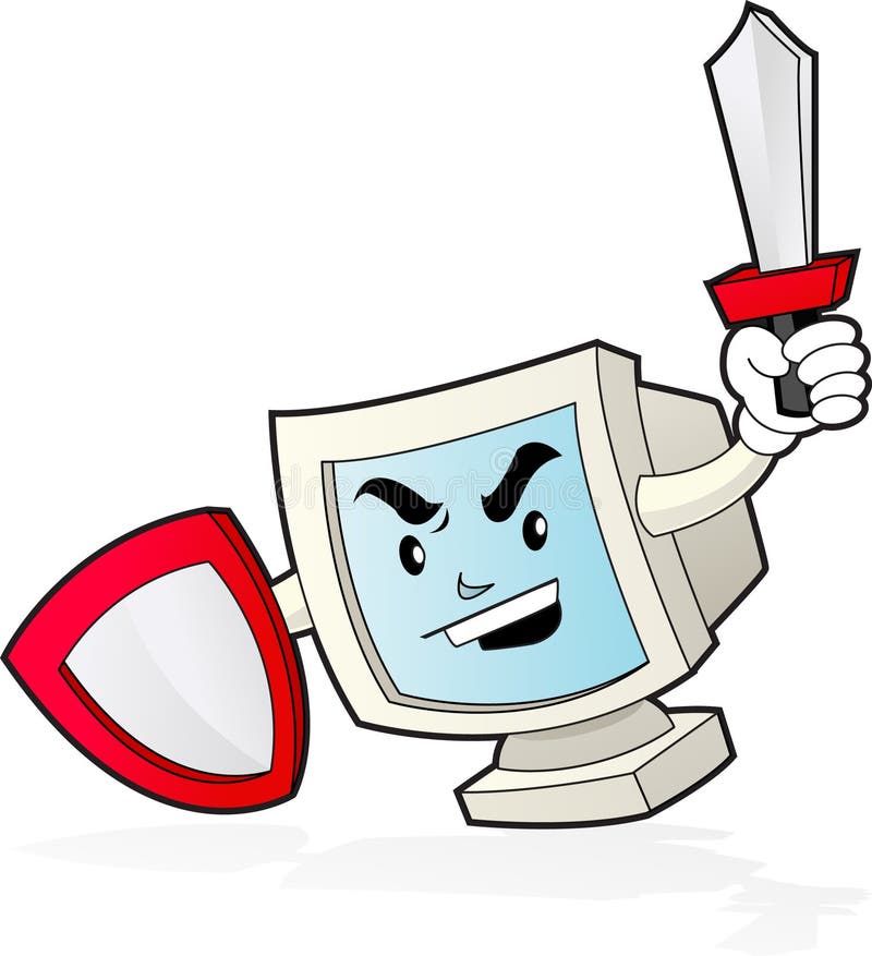 Computer Mascot - Two Thumbs Up Stock Illustration - Illustration of ...
