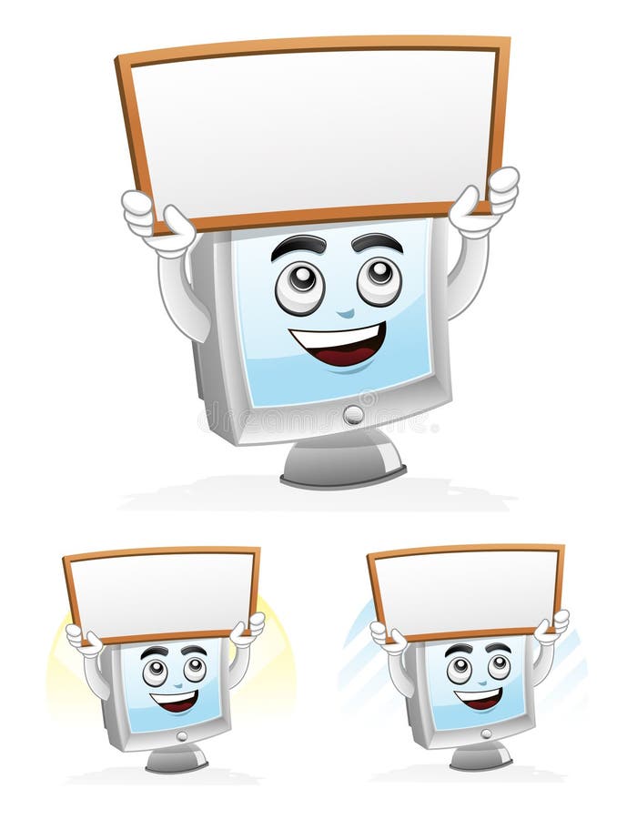 Computer Mascot - Two Thumbs Up Stock Illustration - Illustration of ...