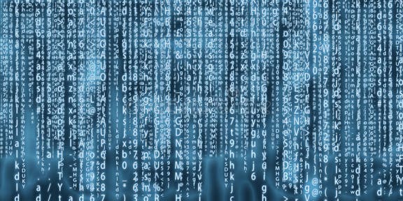 Computer Matrix Background Art Design. Digits on Screen Stock Image ...