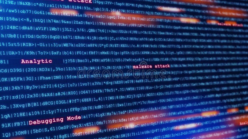 Computer Matrix Background Stream of Binary Code. Digits on Screen Stock Video - Video of secure ...