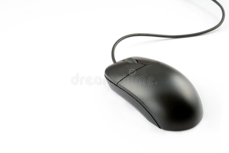 Draufsicht Der Schwarzen Computermaus Stockbild - Bild von mauszeiger ...