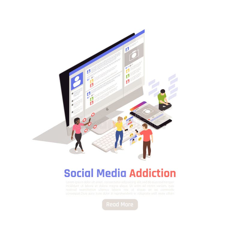 Addiction Background Concept Stock Illustration - Illustration of ...