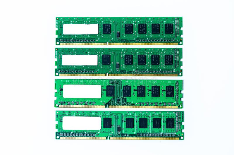 Computer Memory Card Close Up Memory Socket on Board Computer Server ...