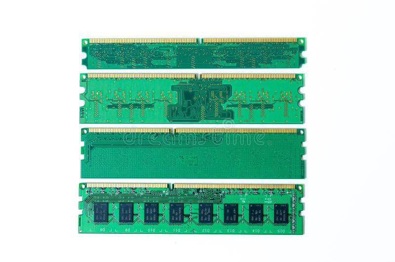 Computer Memory Card Close Up Memory Socket On Board Computer Server