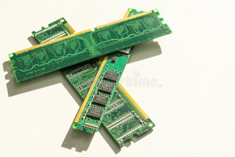 Computer Memory Card Close Up Memory Socket On Board Computer Server