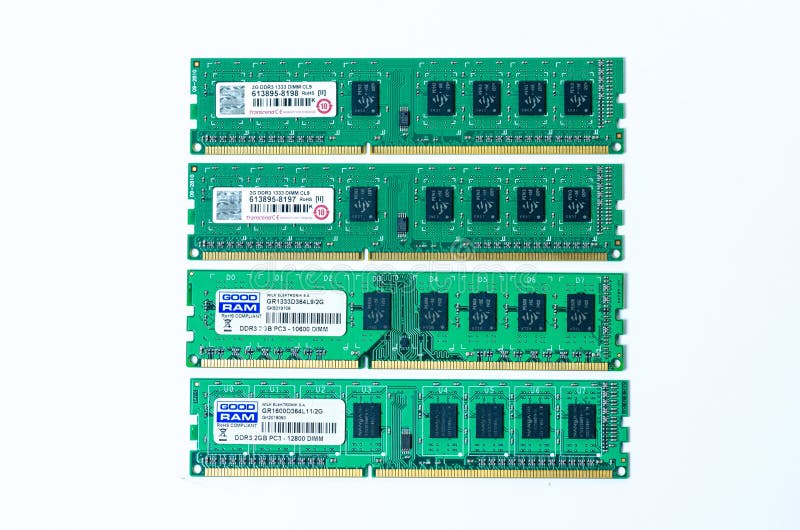 Computer Memory Card Close Up Memory Socket On Board Computer Server Stock Image Image Of