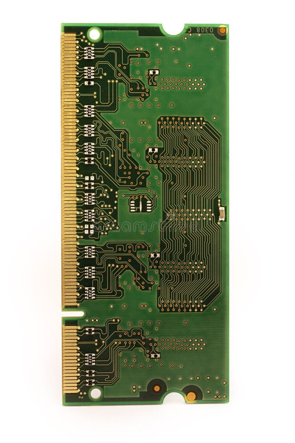 Computer Memory Chip Isolated on White Stock Photo - Image of computer ...
