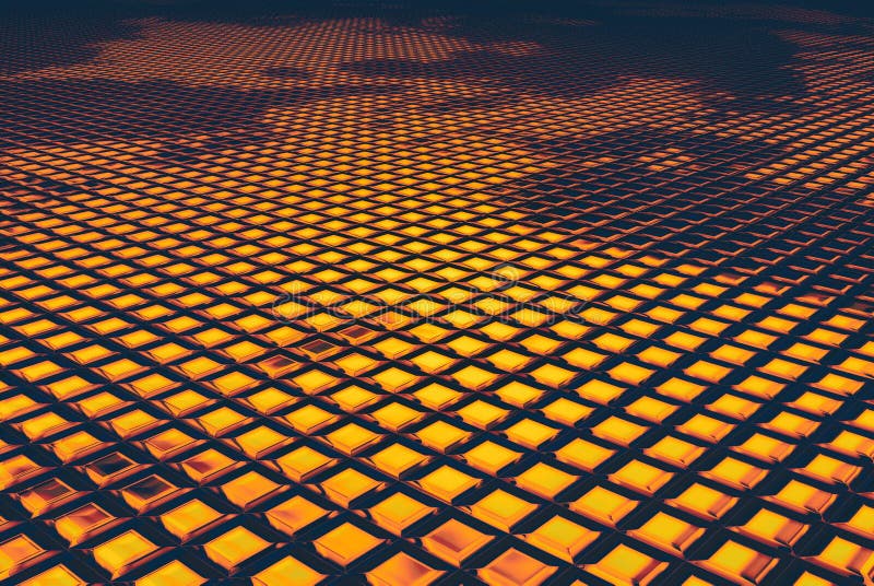 The Computer Memory of the Data Cell. 3D Illustration Stock ...