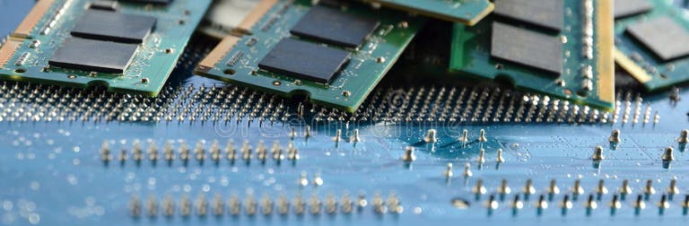 Computer memory details stock photo. Image of motherboard - 35648024