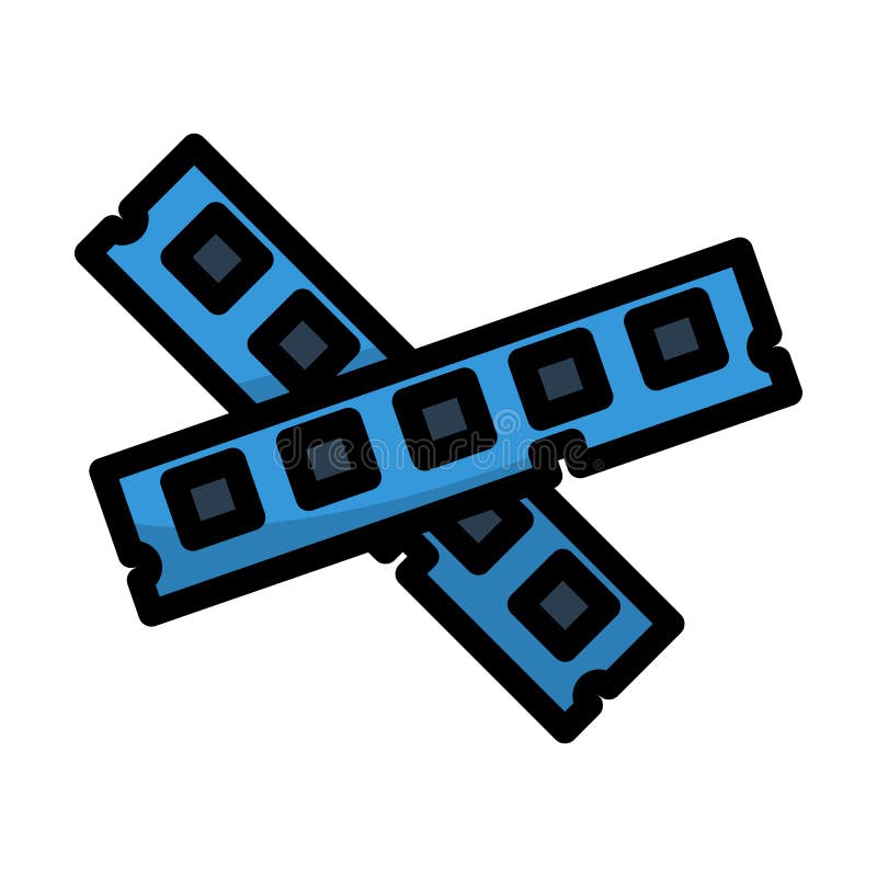 Computer Memory Icon stock vector. Illustration of industry - 215219114